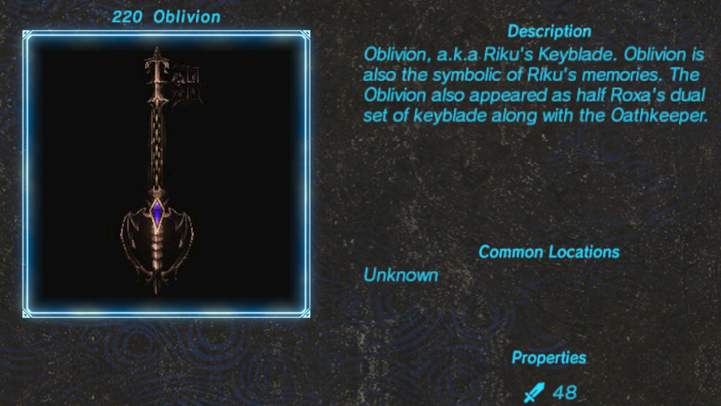 Oblivion & Oathkeeper Dual Keyblade Mod for The Legend of Zelda: Breath ...