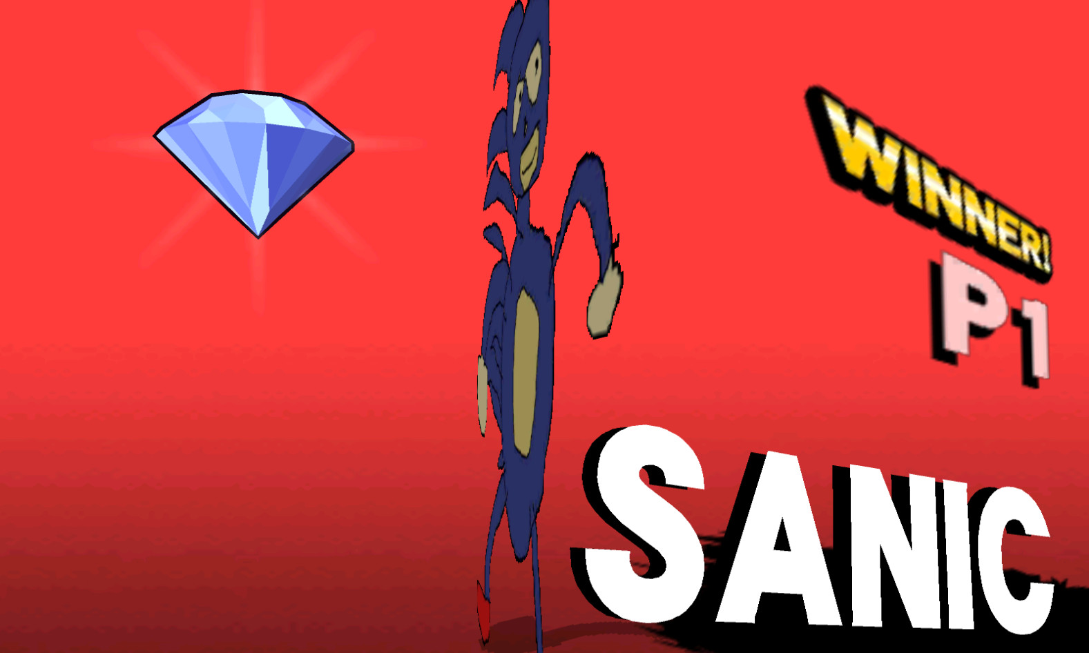 SANIC HEGEHOG over Sonic V2 Mod for Super Smash Bros. (3DS) | SSB3DS Mods