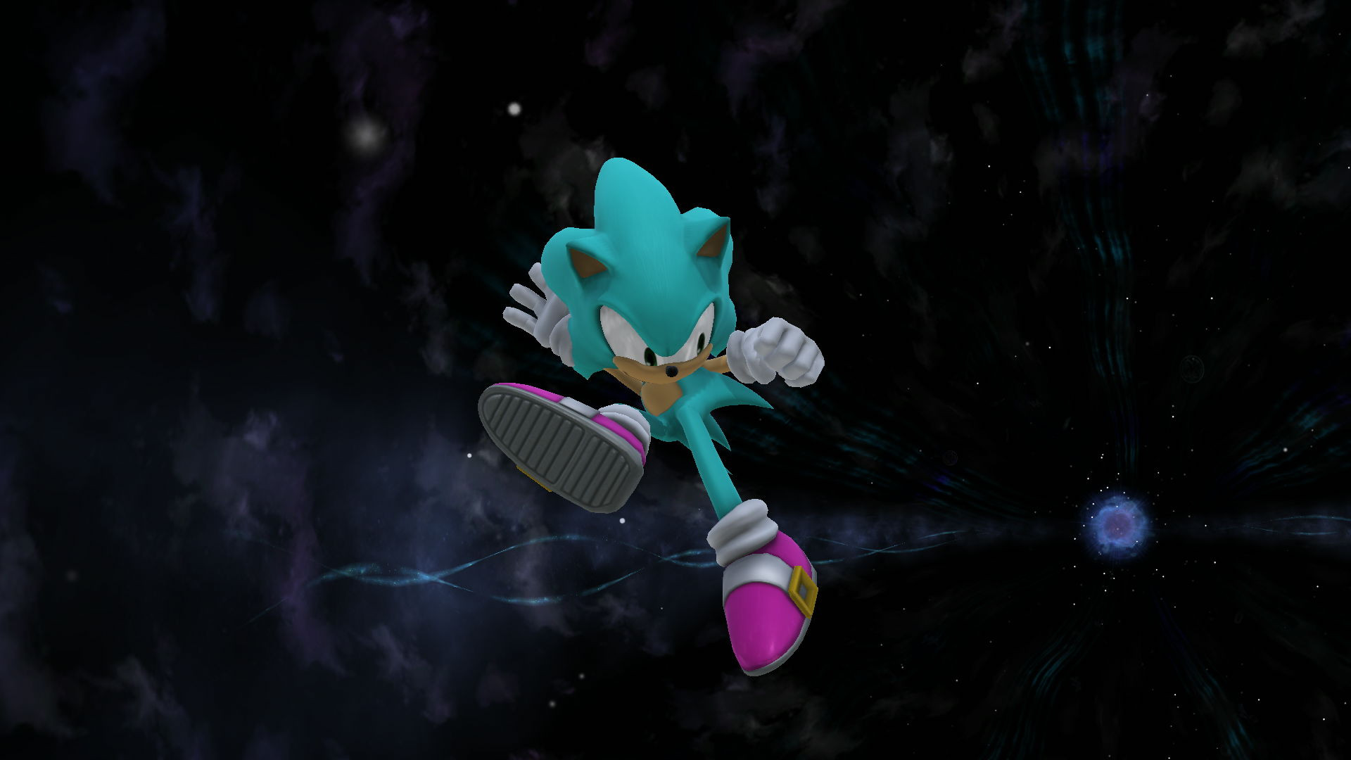Cyan Sonic [Super Smash Bros. (Wii U)] [Mods]