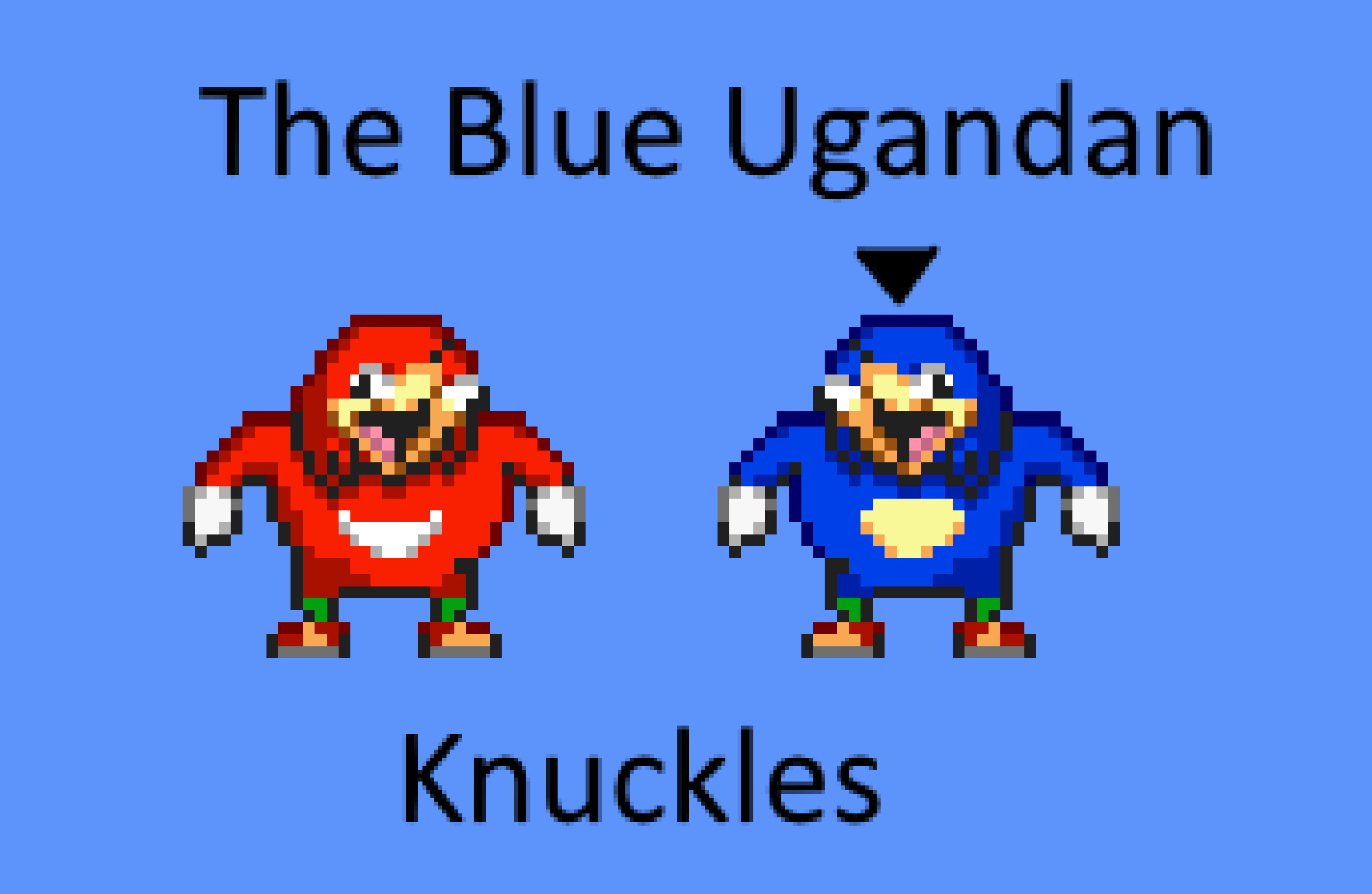 Blue Ugandan Knuckles Mod for Boll Deluxe | BDX Mods