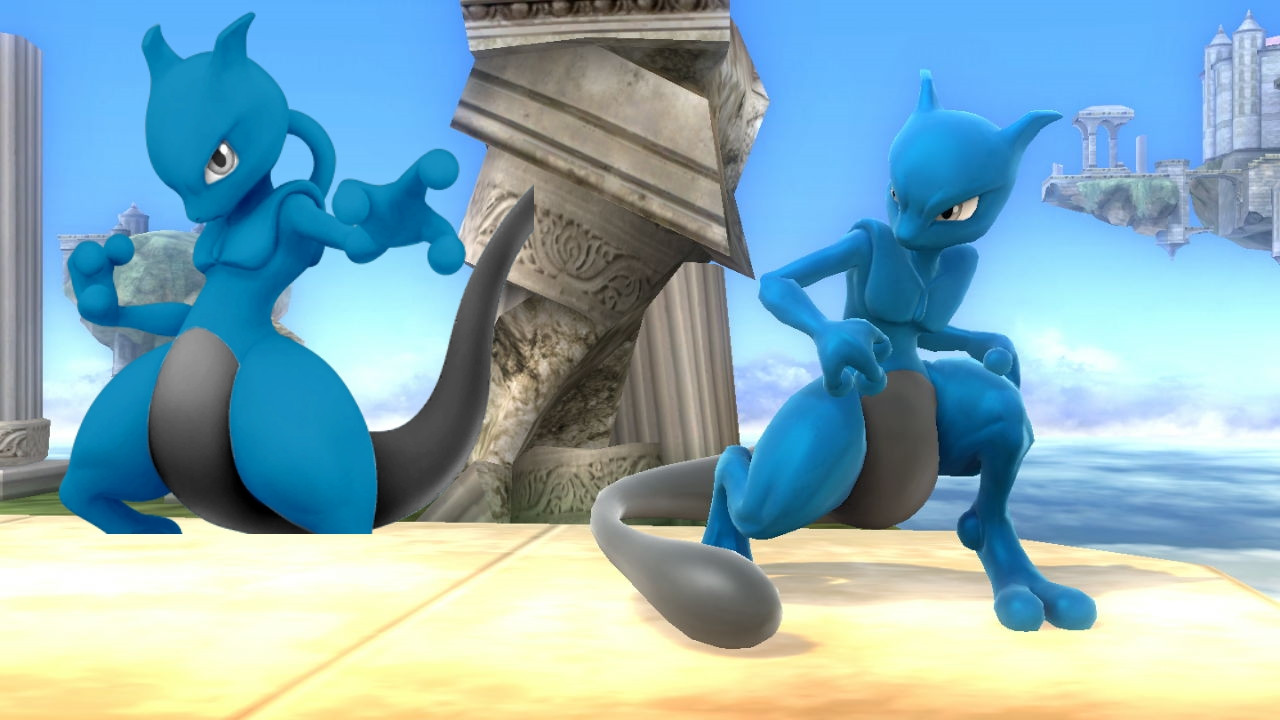 Custom Black & Blue Mewtwo [Super Smash Bros. (Wii U)] [Mods]