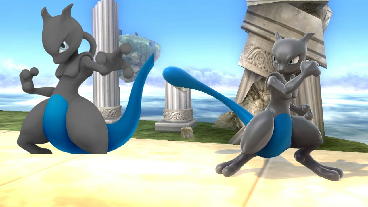 Custom Black & Blue Mewtwo [Super Smash Bros. (Wii U)] [Mods]