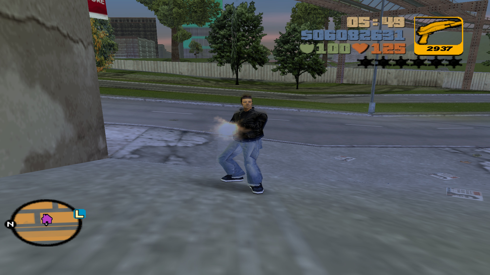 Default Claude with blue jeans Mod for Grand Theft Auto III | GTA3 Mods