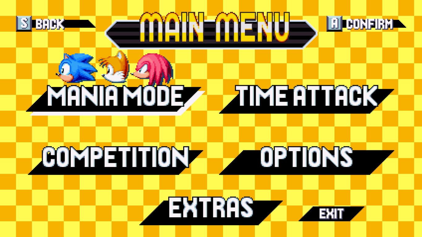 Mega Collection Style Menu Mod for Sonic Mania | SM Mods