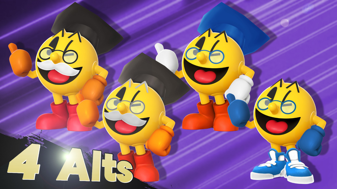 Professor Pac-Man [Super Smash Bros. (Wii U)] [Mods]
