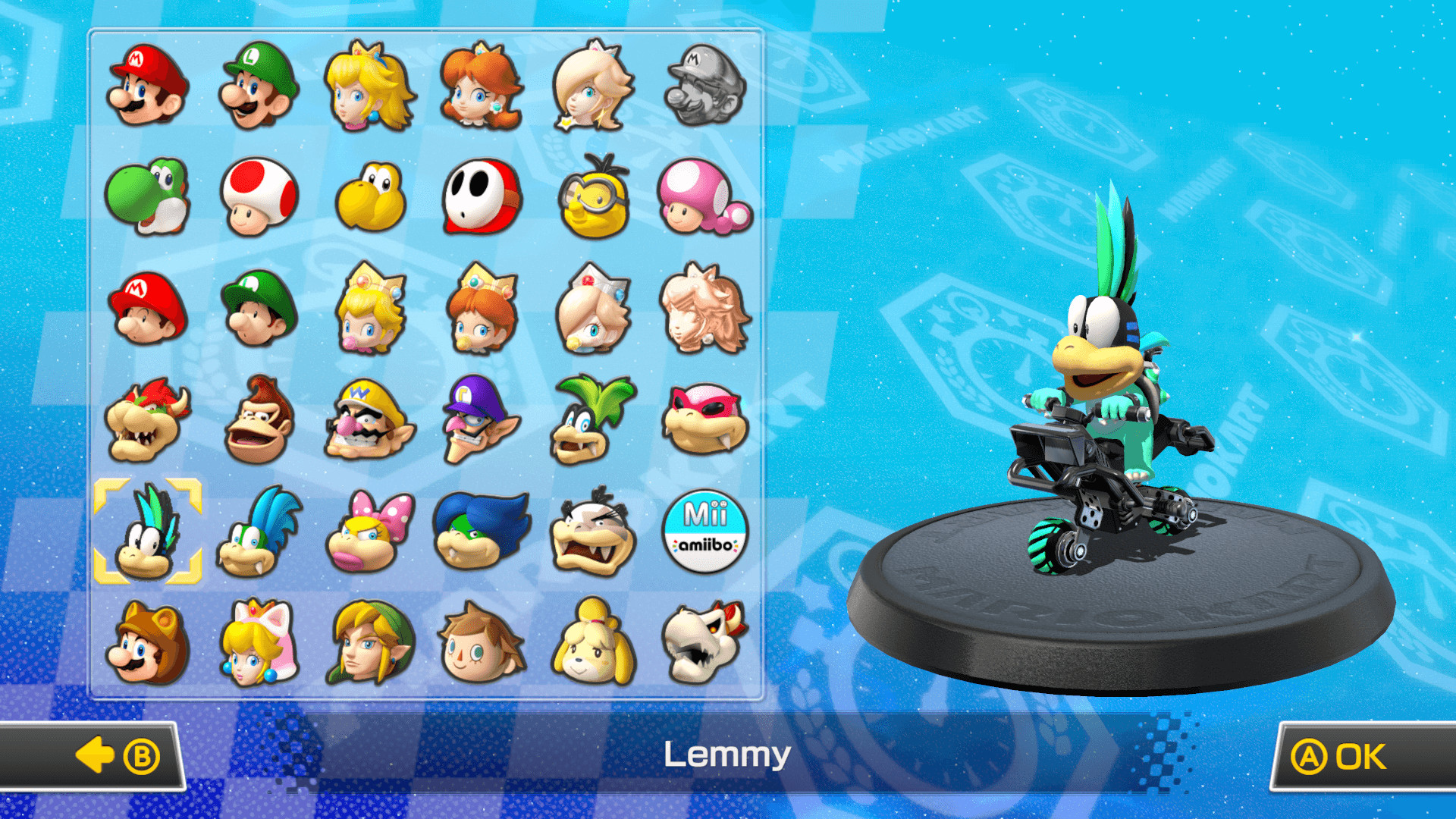 Turquoise Lemmy Mod for Mario Kart 8 | MK8 Mods