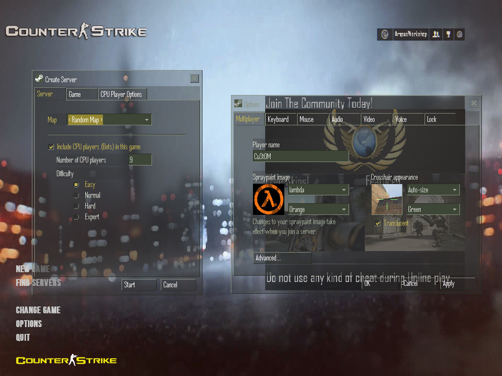 Battlefield 4 Full GUI Mod for Counter-Strike 1.6 | CS1.6 Mods