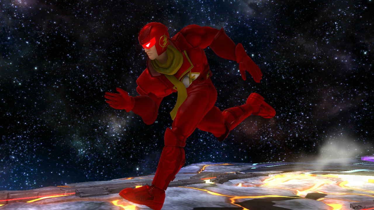 CW Flash Season 1-3 Falcon Skin [Super Smash Bros. (Wii U)] [Mods]