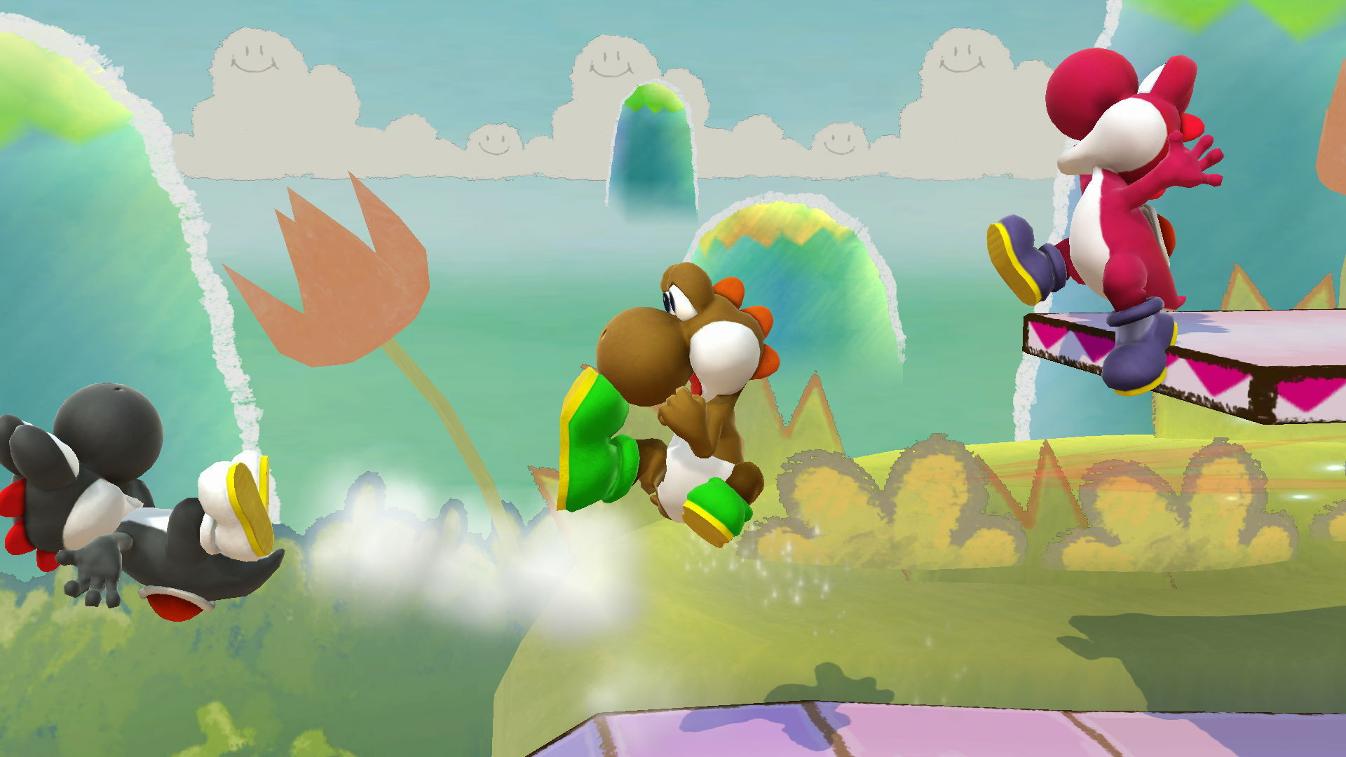 Brown Yoshi pack [Super Smash Bros. (Wii U)] [Mods]