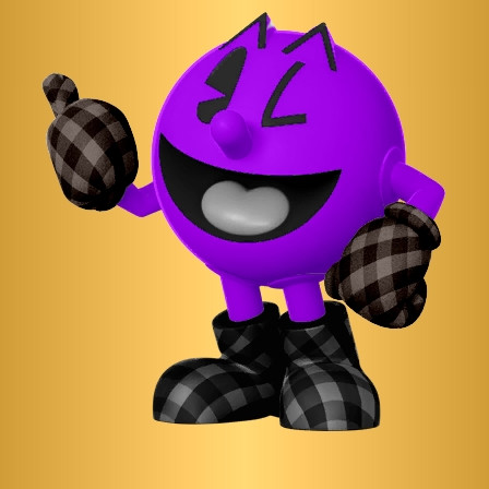 Black & Purple Pac-Man [Super Smash Bros. (Wii U)] [Mods]