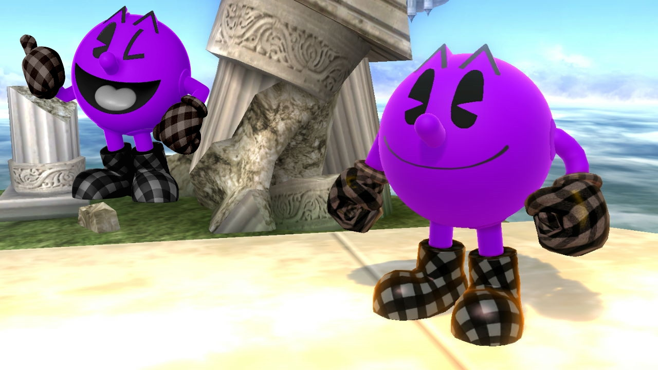 Black & Purple Pac-Man [Super Smash Bros. (Wii U)] [Mods]