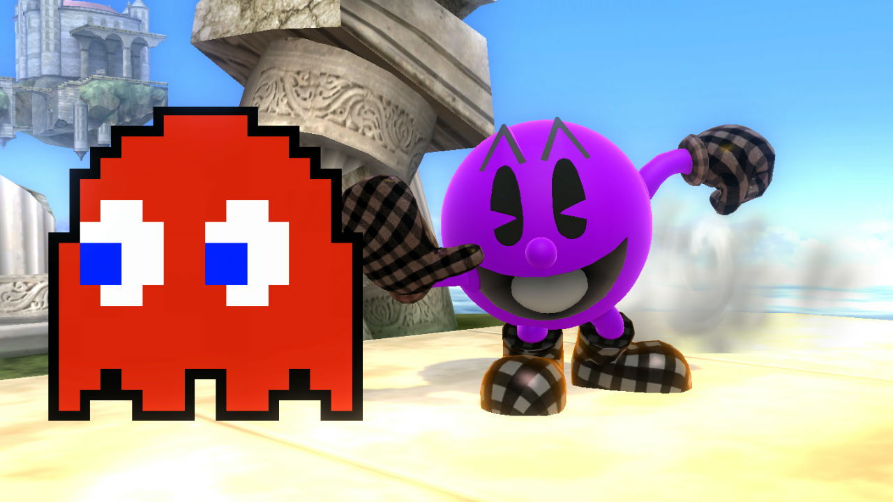 Black & Purple Pac-Man [Super Smash Bros. (Wii U)] [Mods]