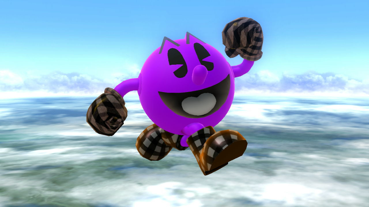 Black & Purple Pac-Man [Super Smash Bros. (Wii U)] [Mods]