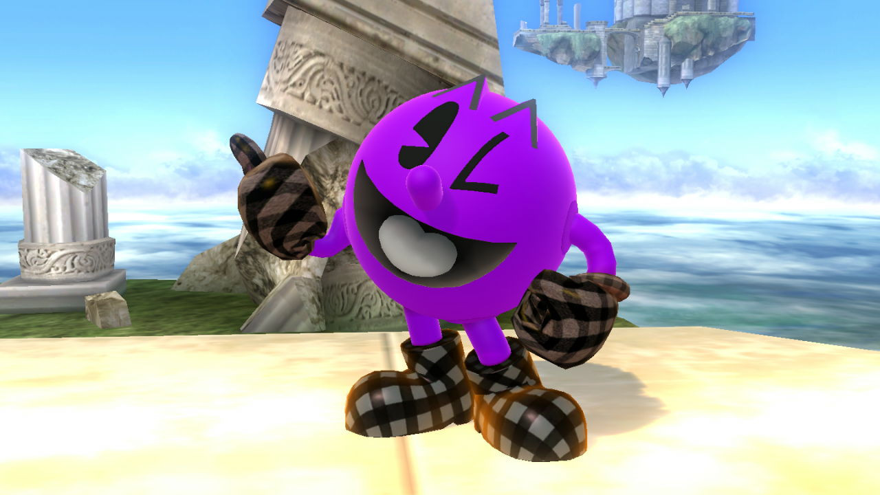 Black & Purple Pac-Man [Super Smash Bros. (Wii U)] [Mods]