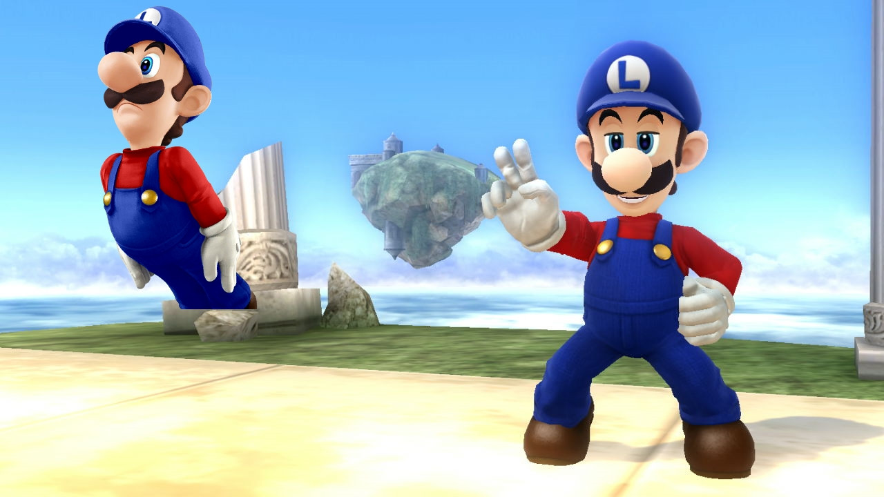 Blue & Red Luigi [Super Smash Bros. (Wii U)] [Mods]