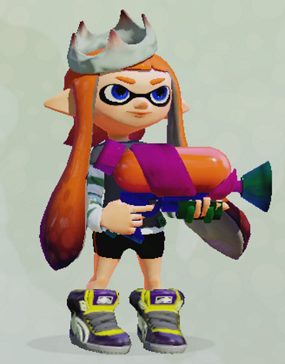 Pearl's Crown over Bike Helmet [Splatoon] [Mods]