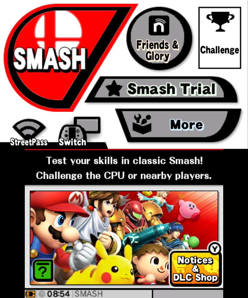 Super Smash Bros Switch Menu Theme Mod for Super Smash Bros. (3DS ...