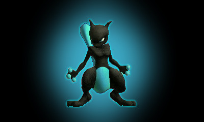 Black and Blue Mewtwo 3DS [Super Smash Bros. (3DS)] [Mods]