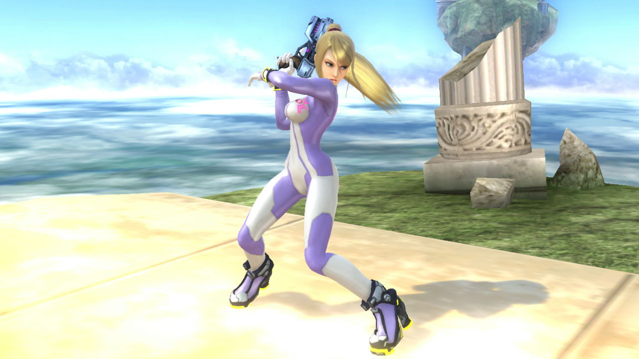 White & Purple Zero Suit Samus Mod for Super Smash Bros. (Wii U ...
