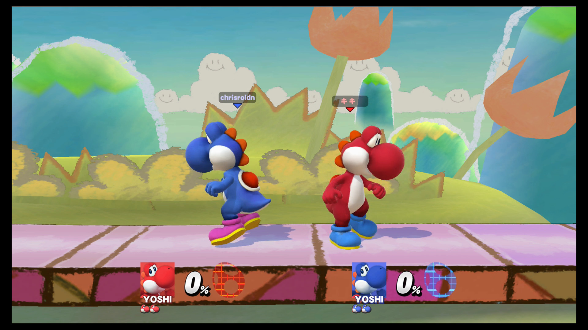 Better red and blue Yoshi [Super Smash Bros. (Wii U)] [Mods]