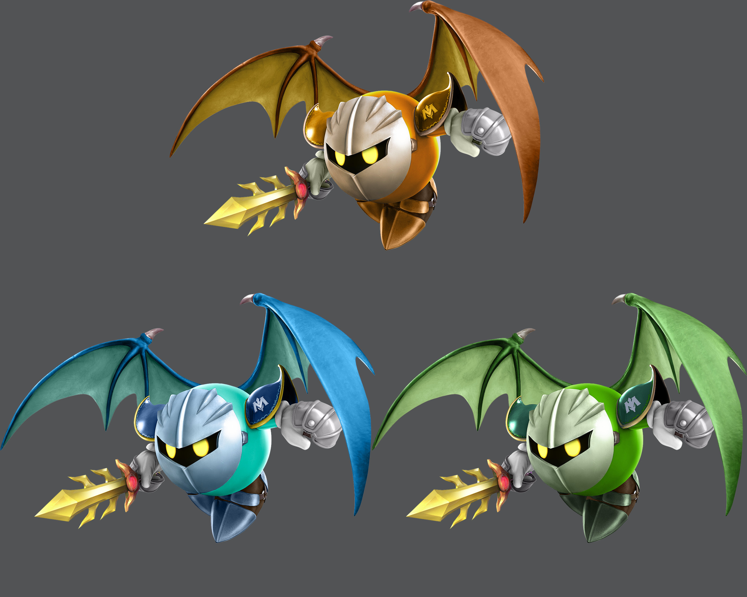 Kirby Star Allies Meta Knight Recolors Mod for Super Smash Bros. (Wii U ...