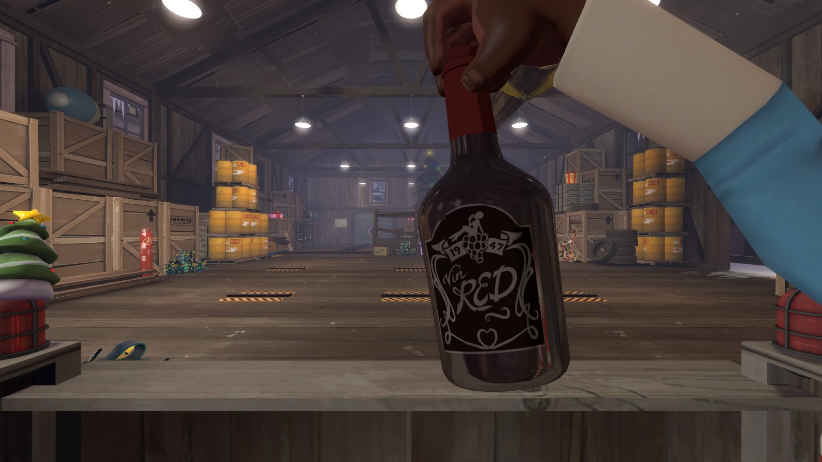 Table Tantrum Wine Bottle (Team Colored) Mod for Team Fortress 2 | TF2 Mods