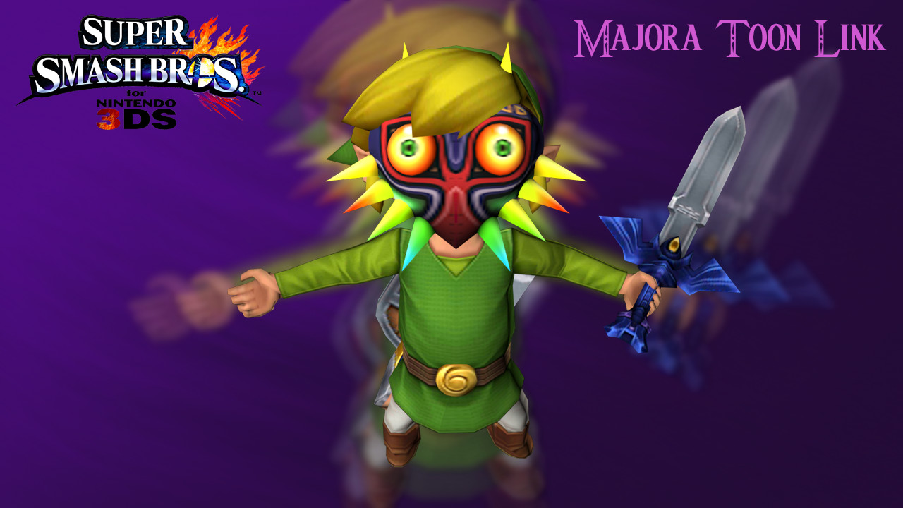 Majora Toon Link V1.1 Mod for Super Smash Bros. (3DS) | SSB3DS Mods