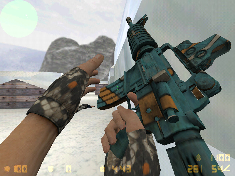 cs:css m4a1 blue [Counter-Strike 1.6] [Mods]