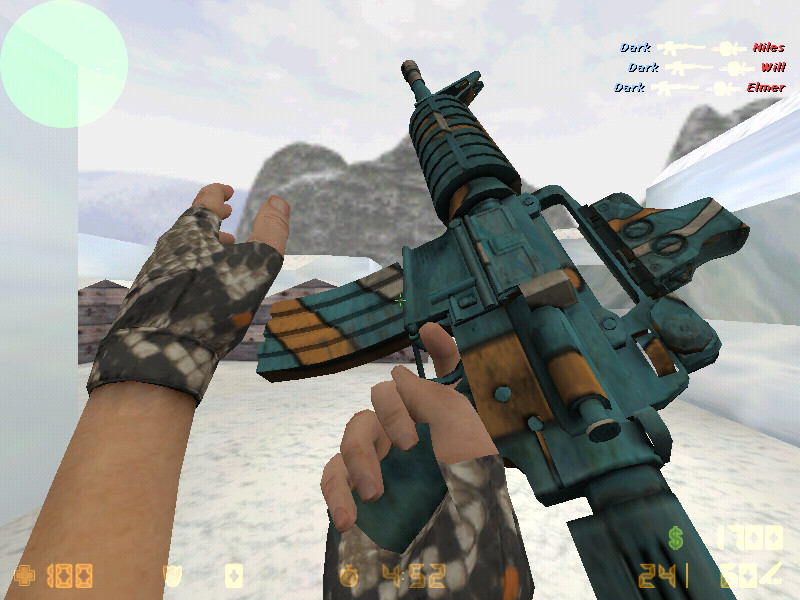 cs:css m4a1 blue [Counter-Strike 1.6] [Mods]