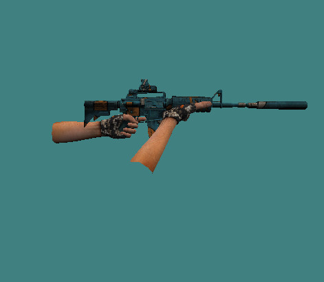cs:css m4a1 blue [Counter-Strike 1.6] [Mods]