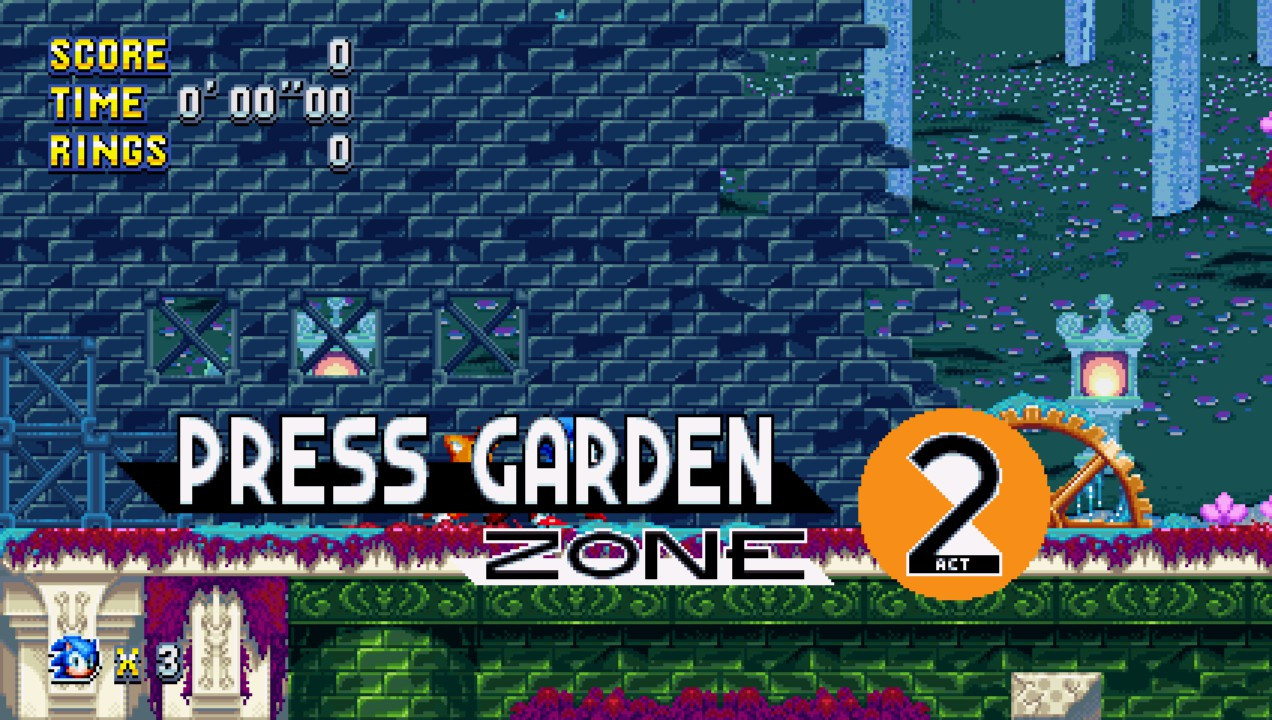 press garden dusk to night Mod for Sonic Mania | SM Mods