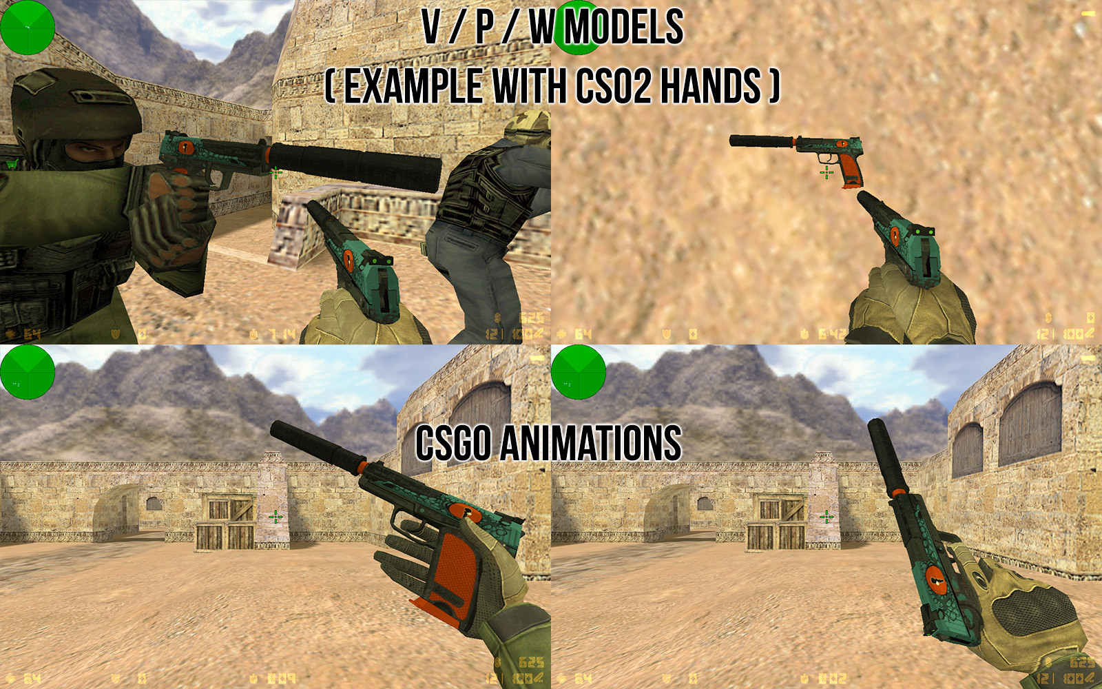 USP | Chopper / Caiman / Tempered Mod for Counter-Strike 1.6 | CS1.6 Mods