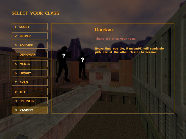 Mixed Character Selection VGUI [Team Fortress Classic] [Mods]