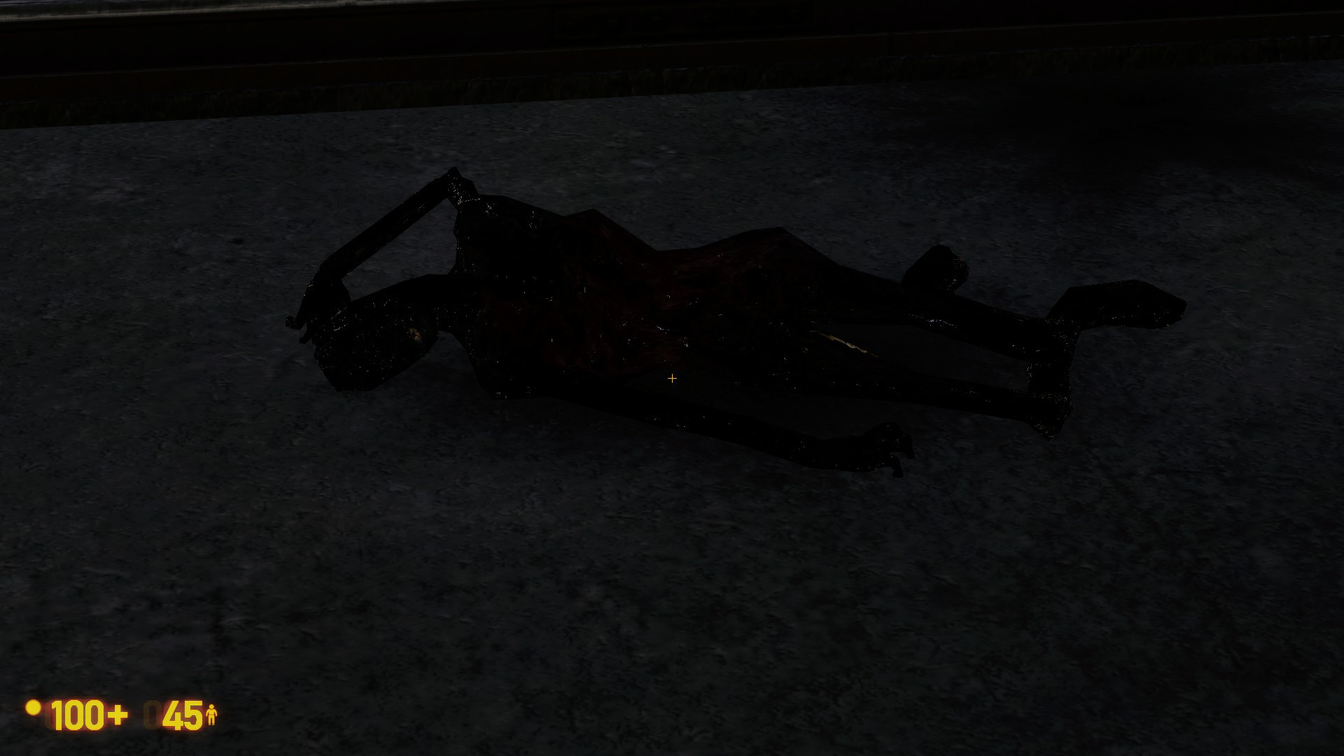 Golden color charred traces corpse [Black Mesa] [Mods]