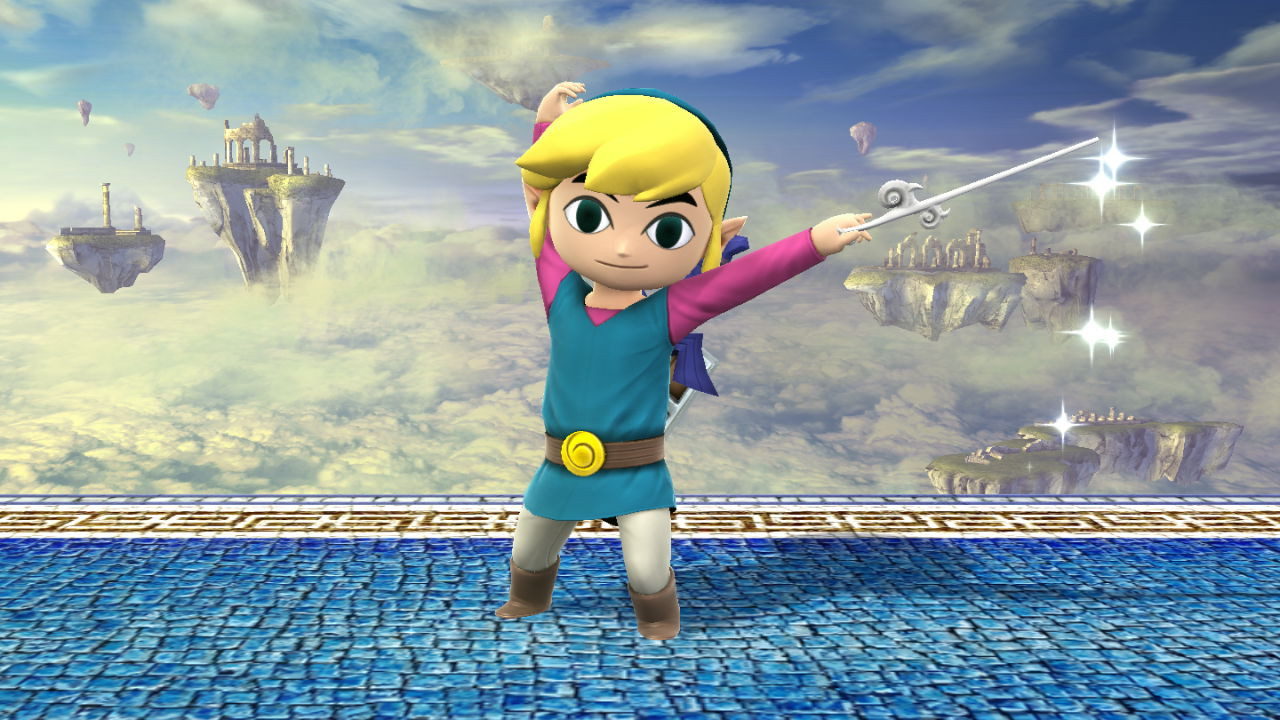 Blue & Pink Toon Link Mod for Super Smash Bros. (Wii U) | SSB4U Mods