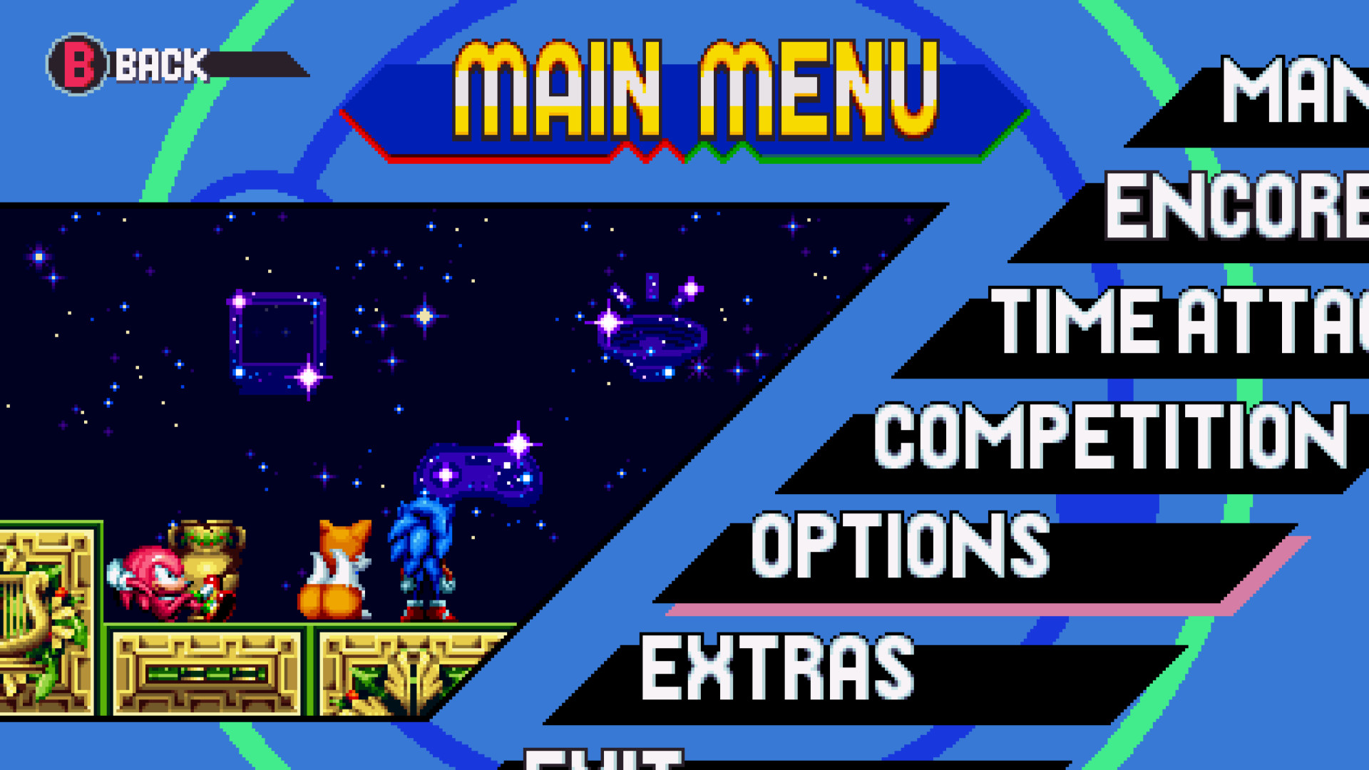 TMK Menu Palettes Mod for Sonic Mania | SM Mods