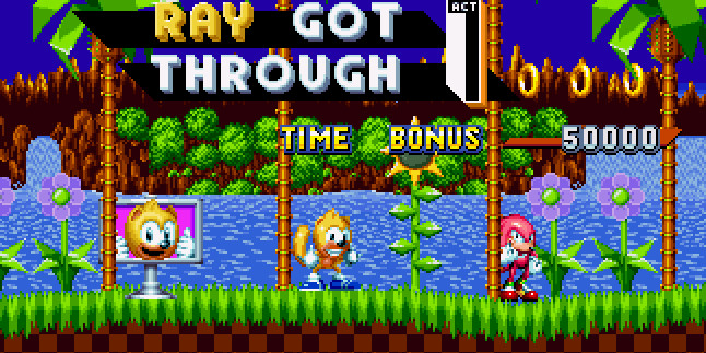 Middle finger Ray Mod for Sonic Mania | SM Mods