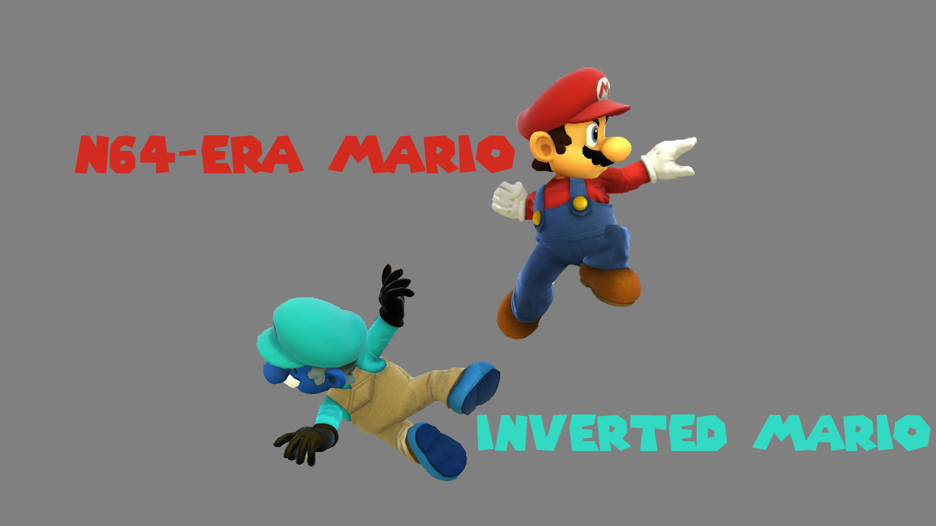 Inverted Mario (+N64 Mario) [Super Smash Bros. (Wii U)] [Mods]
