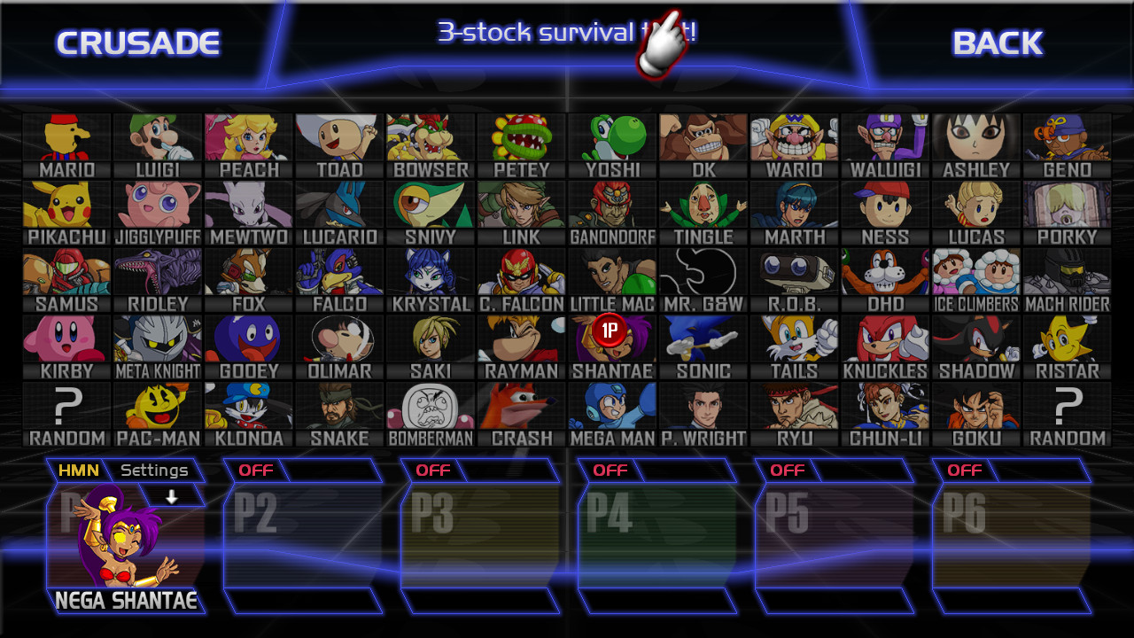 Shantae colored Nega Shantae [Super Smash Bros. Crusade] [Mods]