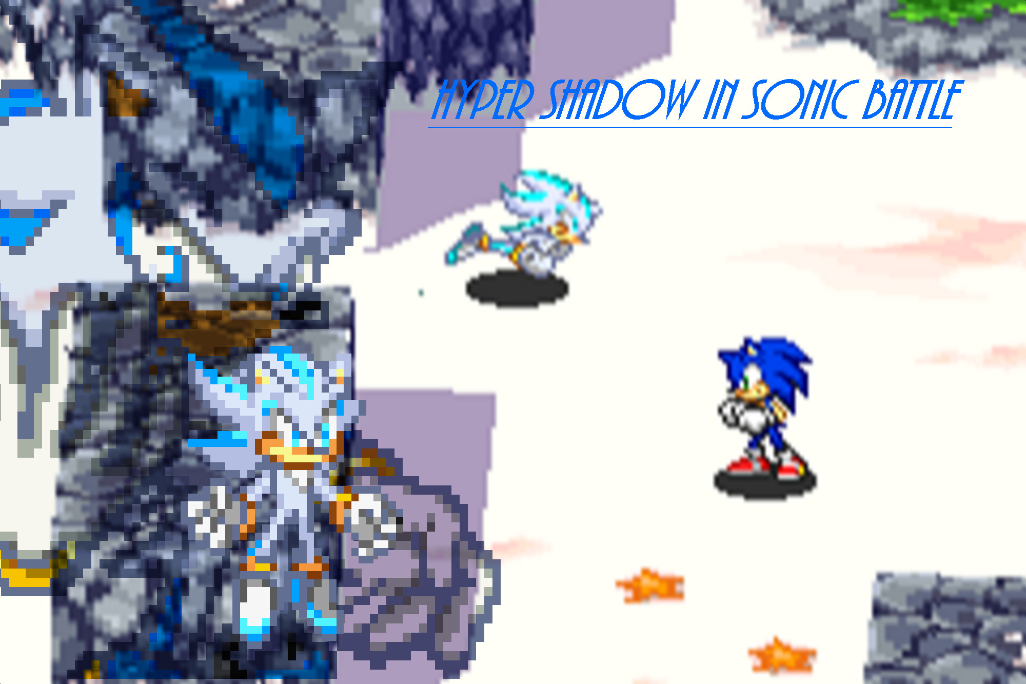 Hyper Silver The Hedgehog Sprites