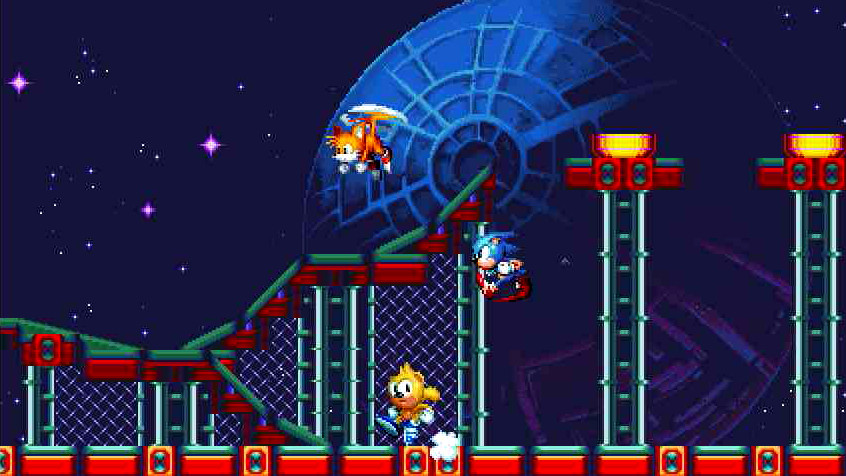 Sonic and Tails Boss over Heavy Rider [Sonic Mania] [Mods]