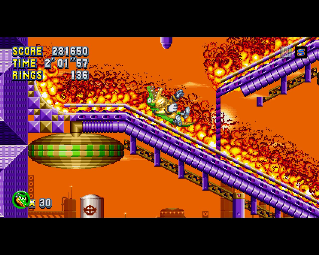 Vector The Crocodile In Sonic Mania Mod for Sonic Mania | SM Mods