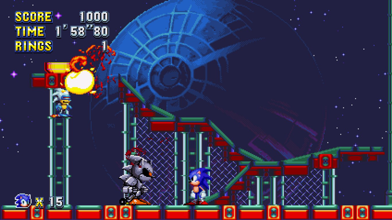 Silver Sonic over Heavy Rider Mod for Sonic Mania | SM Mods