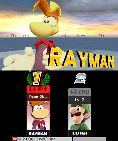 Rayman 3:HH-Rayman Mod for Super Smash Bros. (3DS) | SSB3DS Mods
