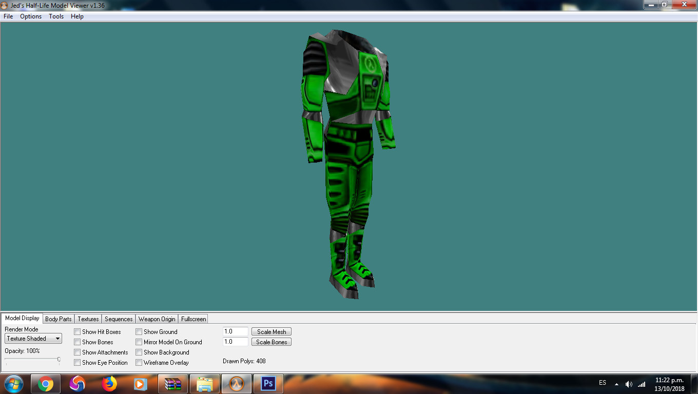 Hev Suit Simple Recolor: Green Mod for Half-Life | HL Mods