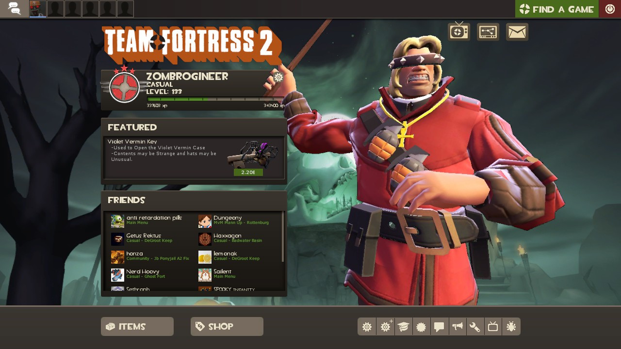 Robrogineer's main menu characters [Team Fortress 2] [Mods]