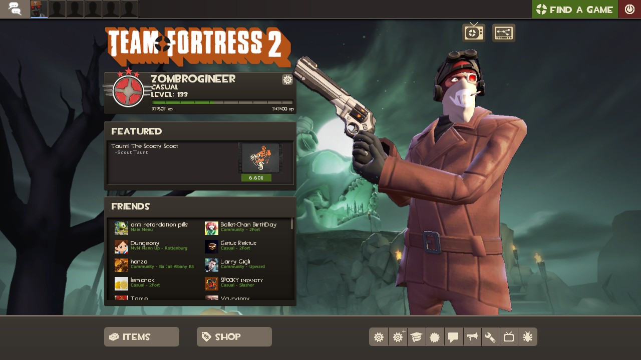Robrogineer's main menu characters [Team Fortress 2] [Mods]