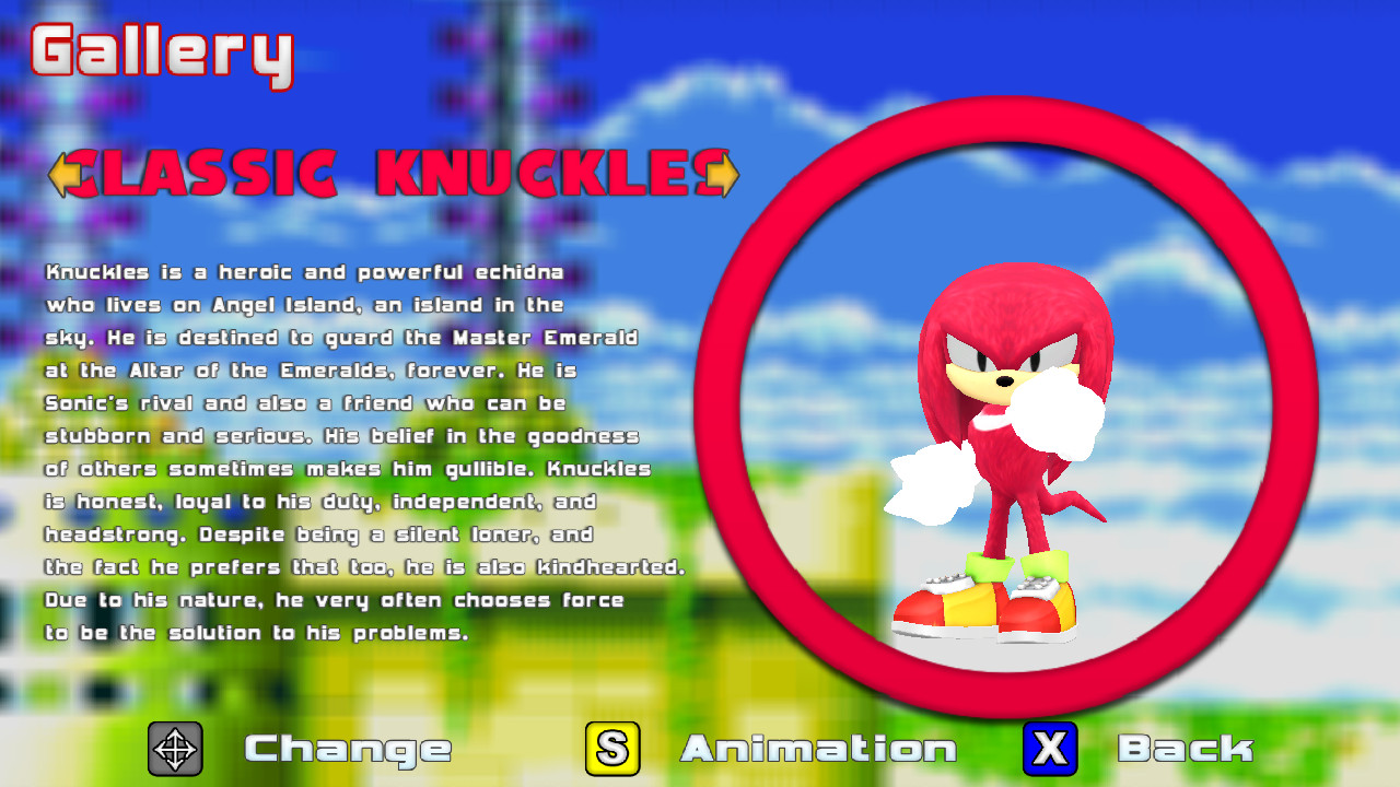Classic Knuckles Mod for Sonic World | SW Mods