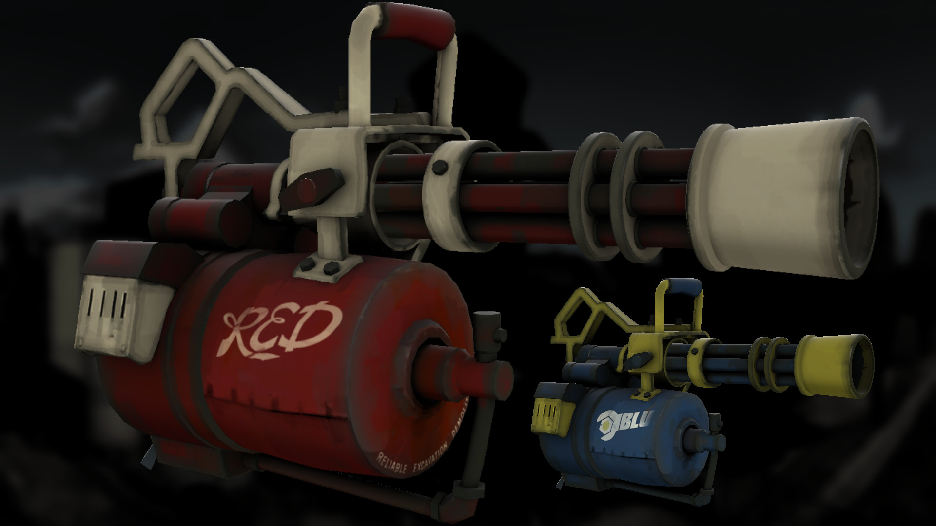 Team Themed Minigun Mod for Team Fortress 2 | TF2 Mods