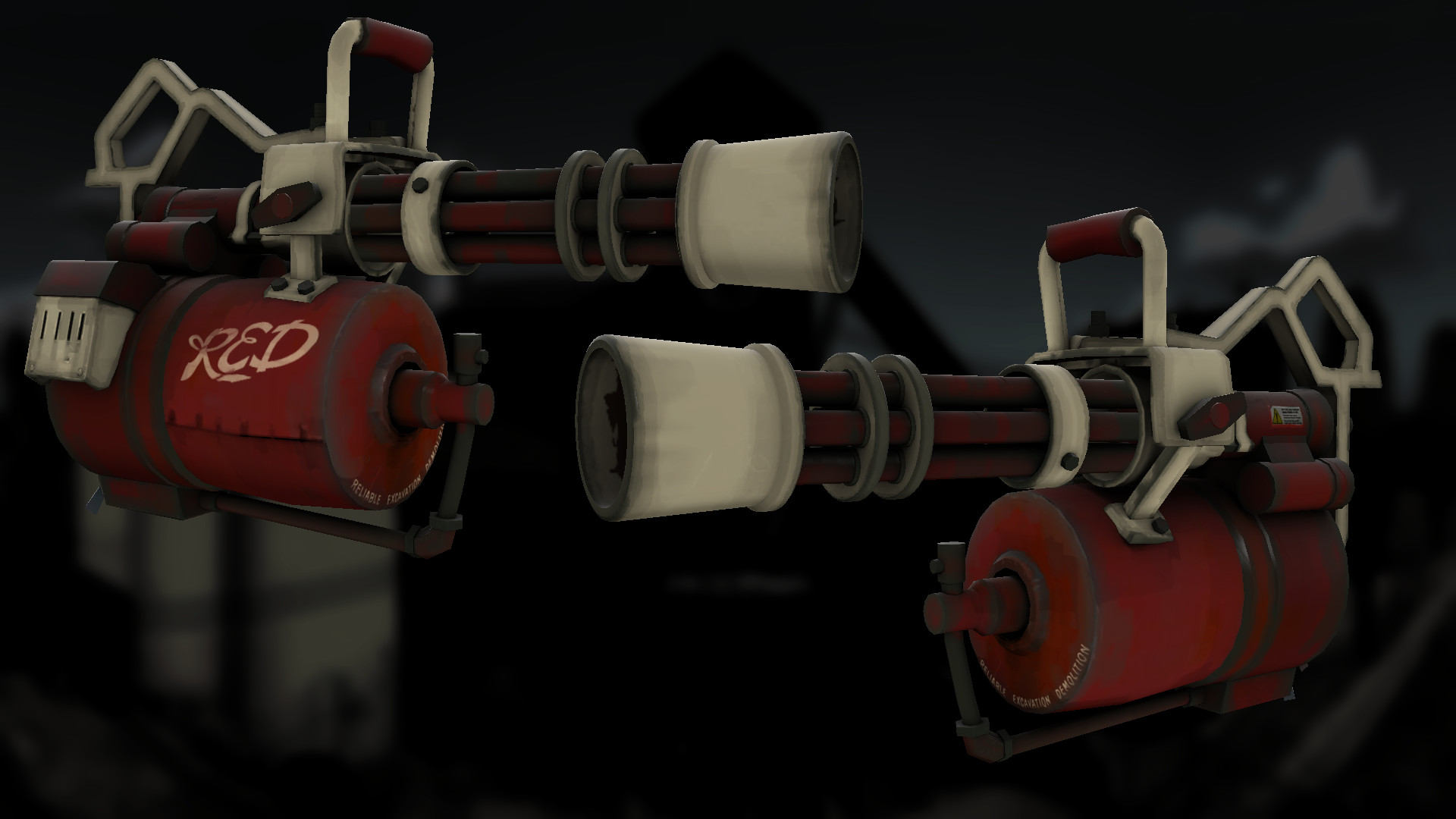 Team Themed Minigun Mod for Team Fortress 2 | TF2 Mods